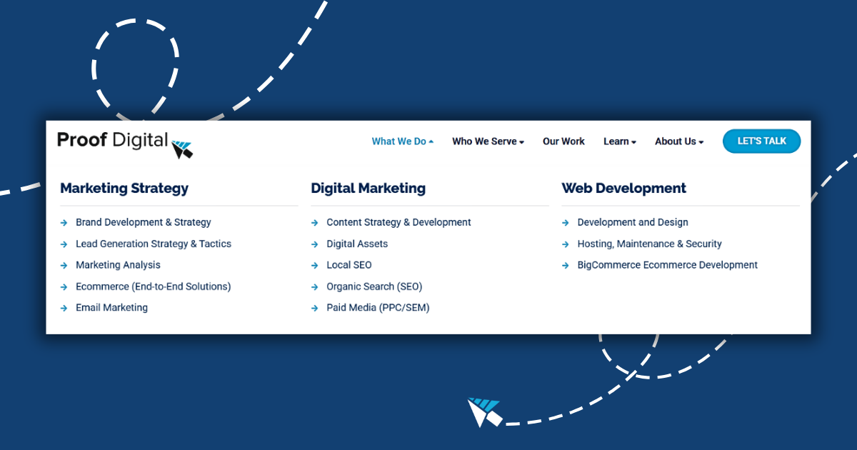 The Mega Guide to Website Navigation Menus - Proof Digital